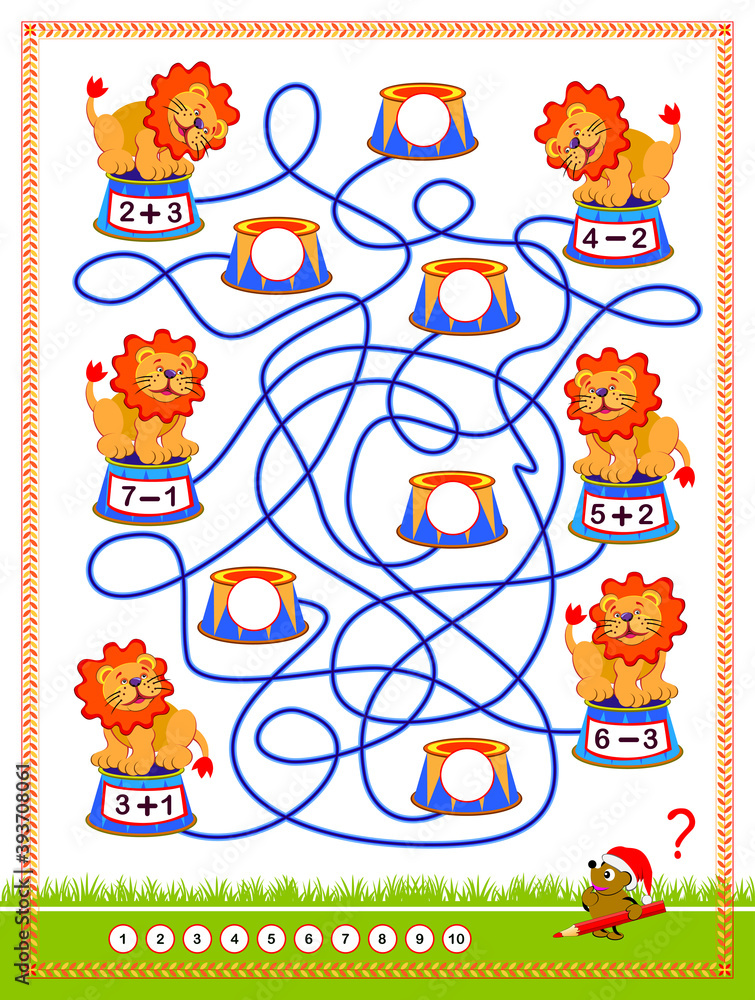 Math education for children on addition and subtraction. Where should ...
