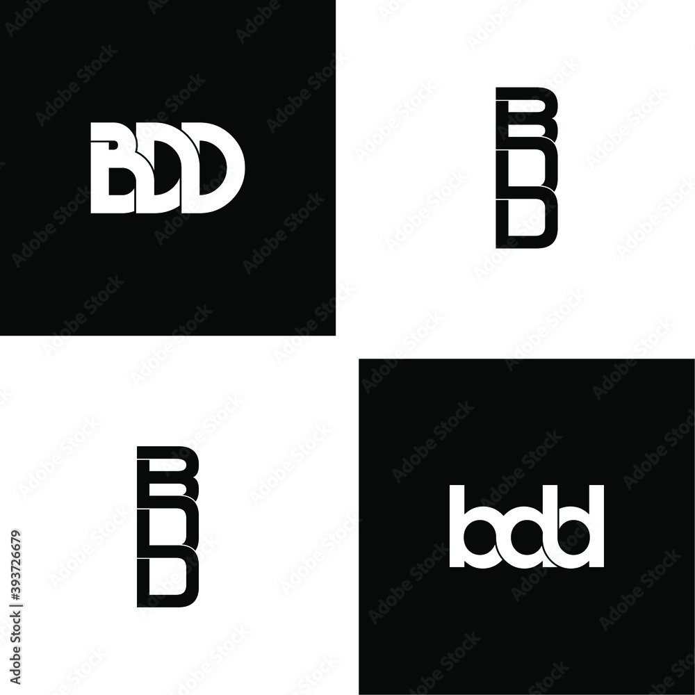 bdd letter original monogram logo design Stock Vector | Adobe Stock