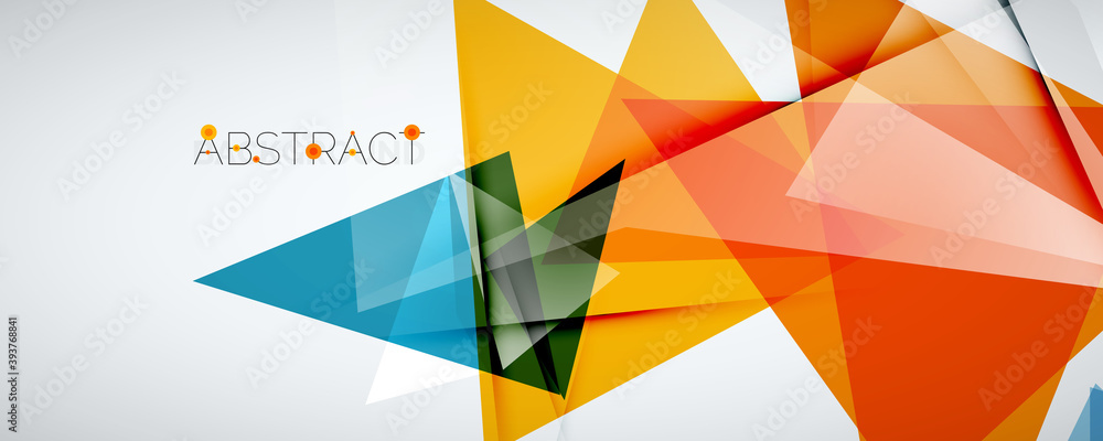 Geometric abstract background. Color triangle shapes. Vector ...