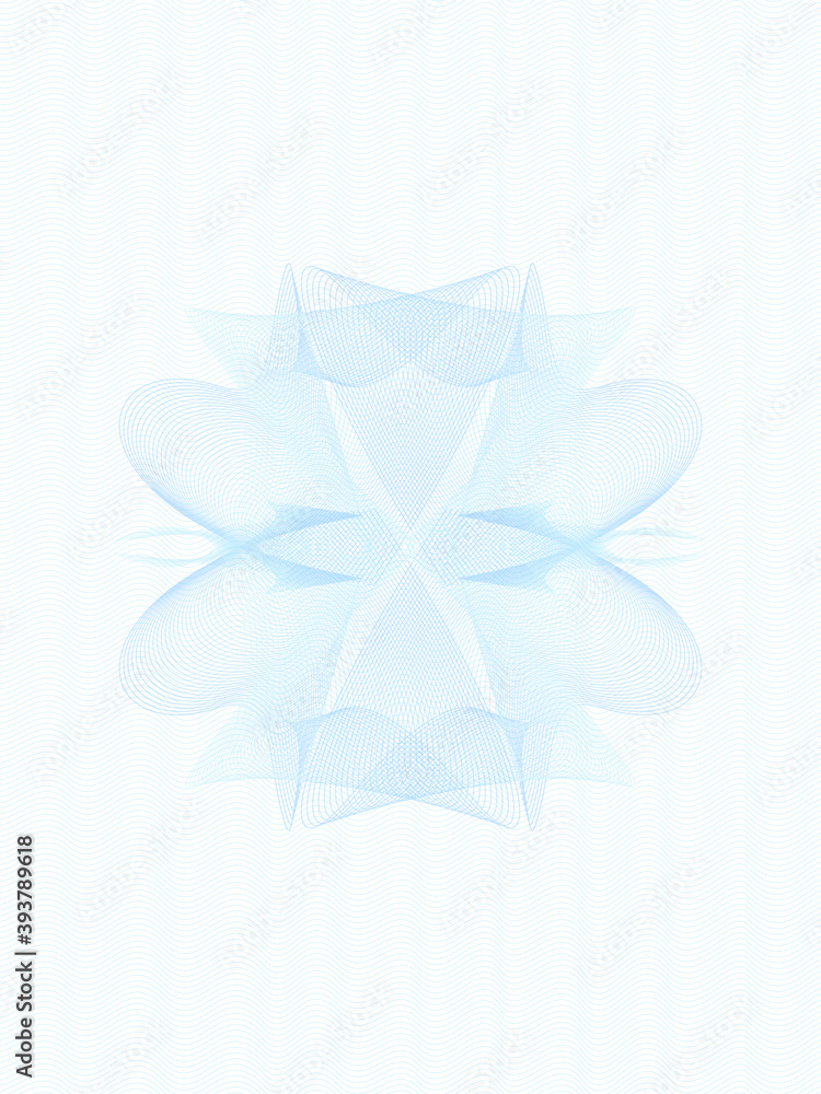 Light blue floral watermark for certificate, diploma, invitation ...