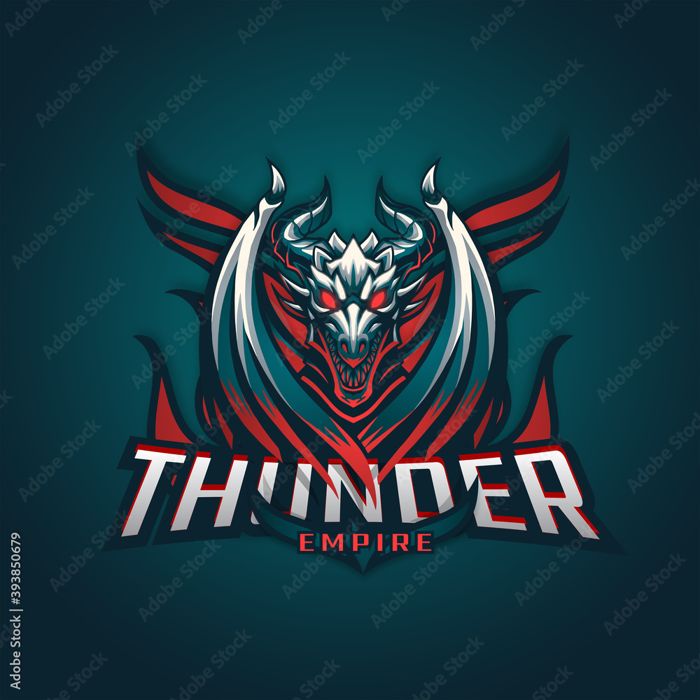 Esports Gaming Logo - Thunder Empire - Full Color Stock Vector | Adobe ...
