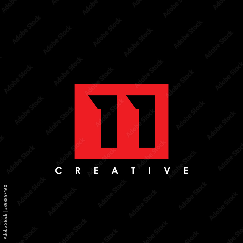 11 Letter Initial Logo Design Template Vector Illustration Stock Vector ...