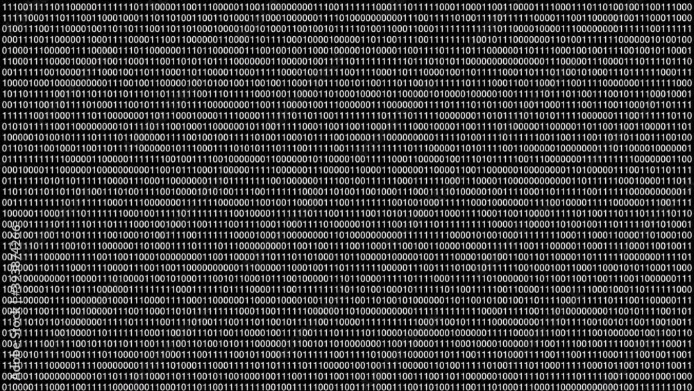 Binary code matrix background with digits moving on black screen ... Binary code matrix background with digits moving on black screen ...
