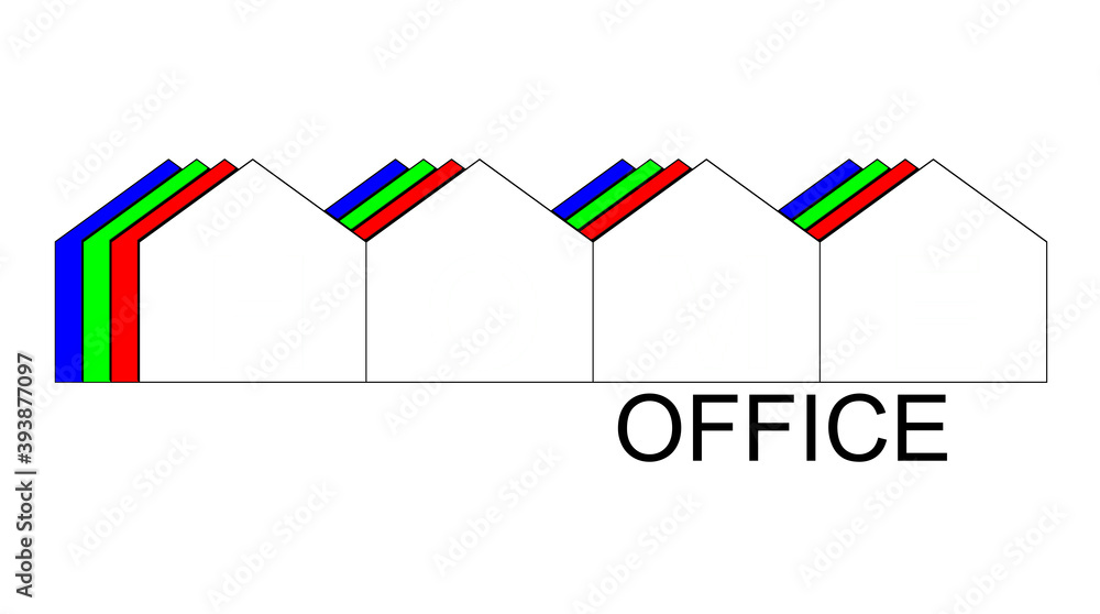 office label in schematic form, new idea of logos, indications, signs ...