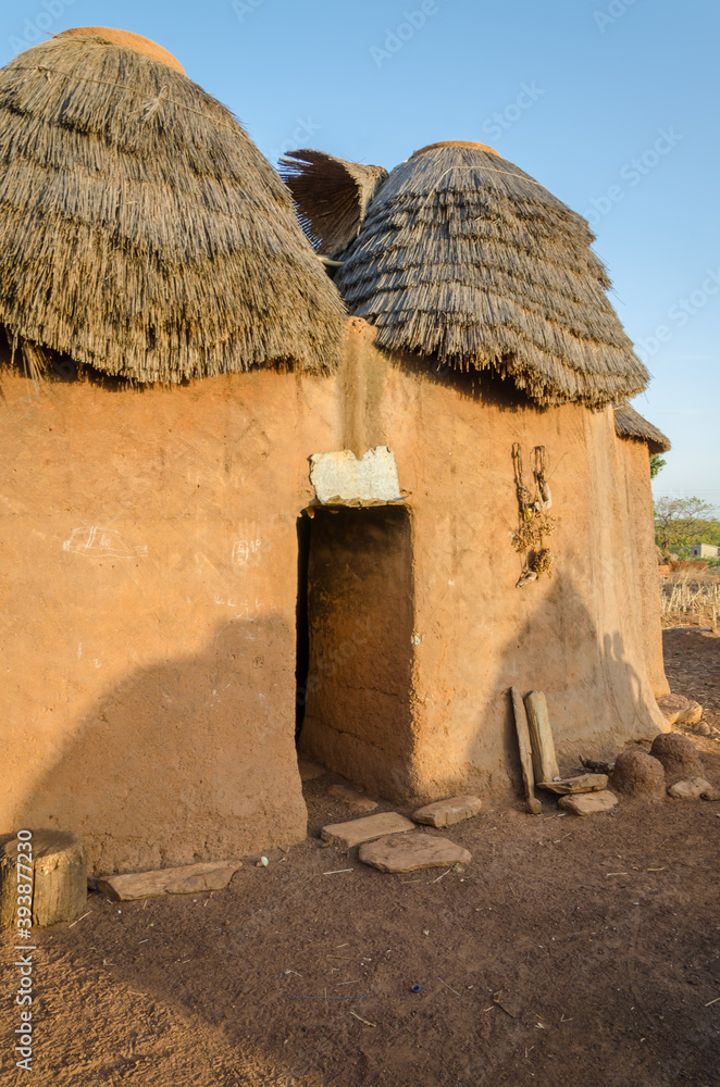 Mud And Clay Fortress Of Tata Somba Tribe In Rural Benin, Africa Stock ...