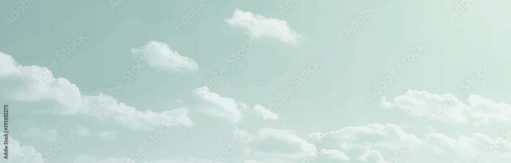 Realistic cloud and sky vector graphic image. background, web banner ...
