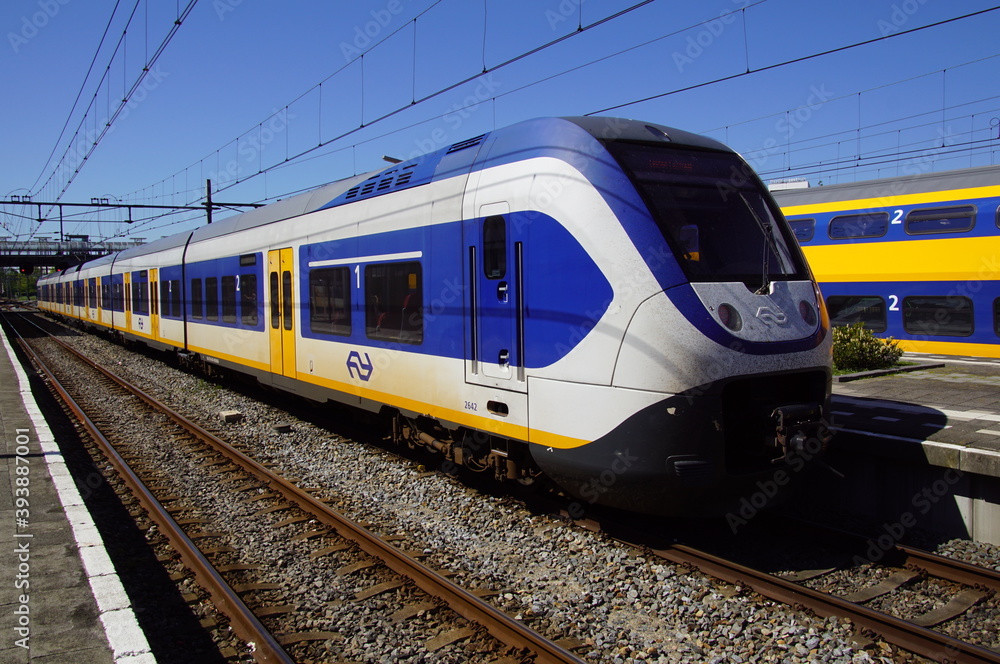 Hoorn, the Netherlands - May 6, 2018: Dutch Railway (Dutch: Nederlandse ...