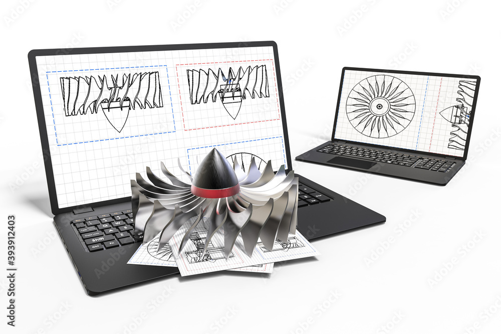 3D render image representing CAD process Stock Illustration | Adobe Stock