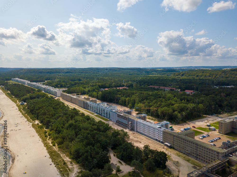 Aerial view on Prora, a massive project known as Colossus of Prora ...