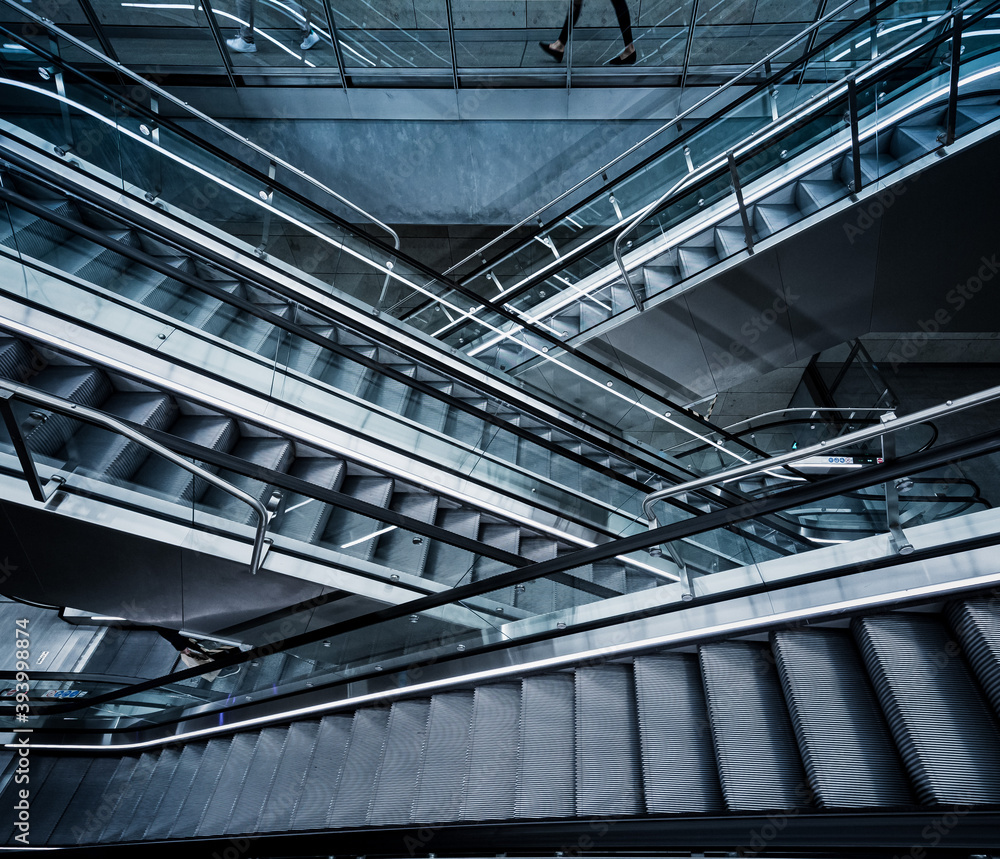 moving escalators Stock Photo | Adobe Stock