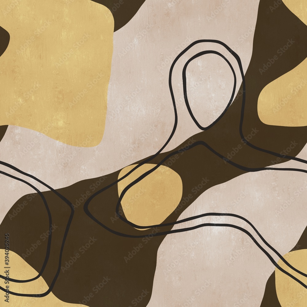 Seamless organic rounded curvy shapes naive design. High quality ...