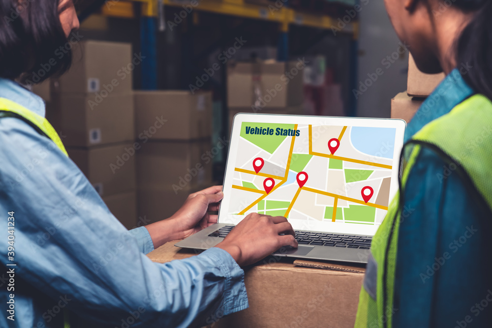 Warehouse management software application in computer for real time ...