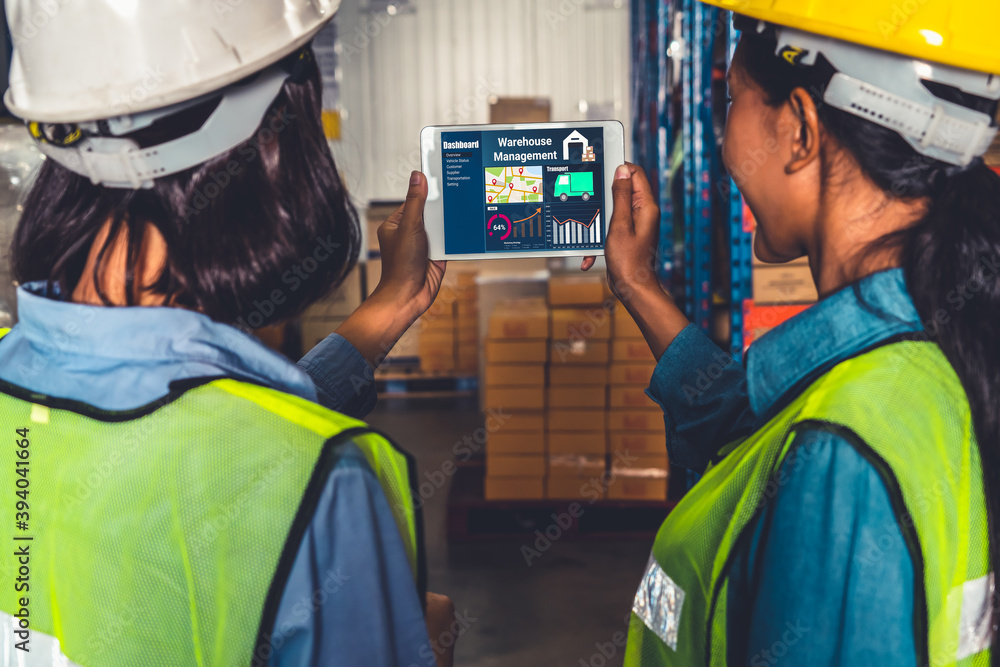 Warehouse management software application in computer for real time ...