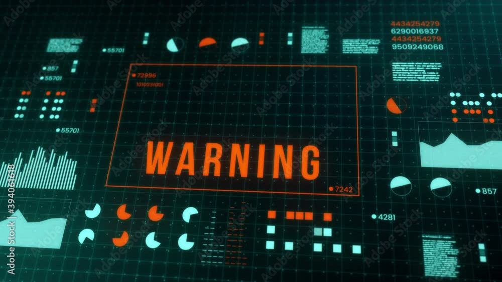 Warning message digital malfunction alert error hud hi-tech technology ...