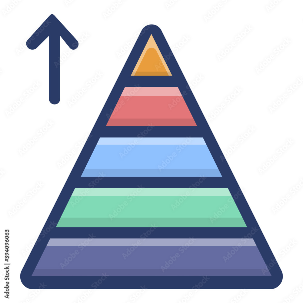 Triangular Pyramid Chart Stock Vector | Adobe Stock