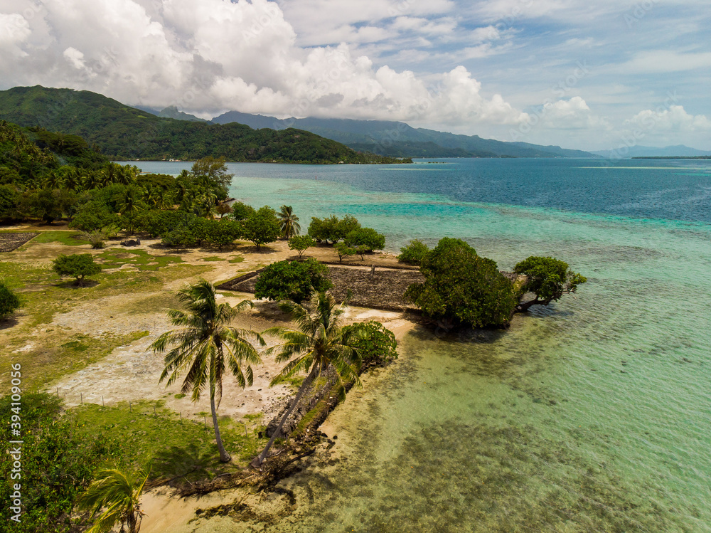 Raiatea island in french polynesia sacred site of Taputapuatea Marae ...