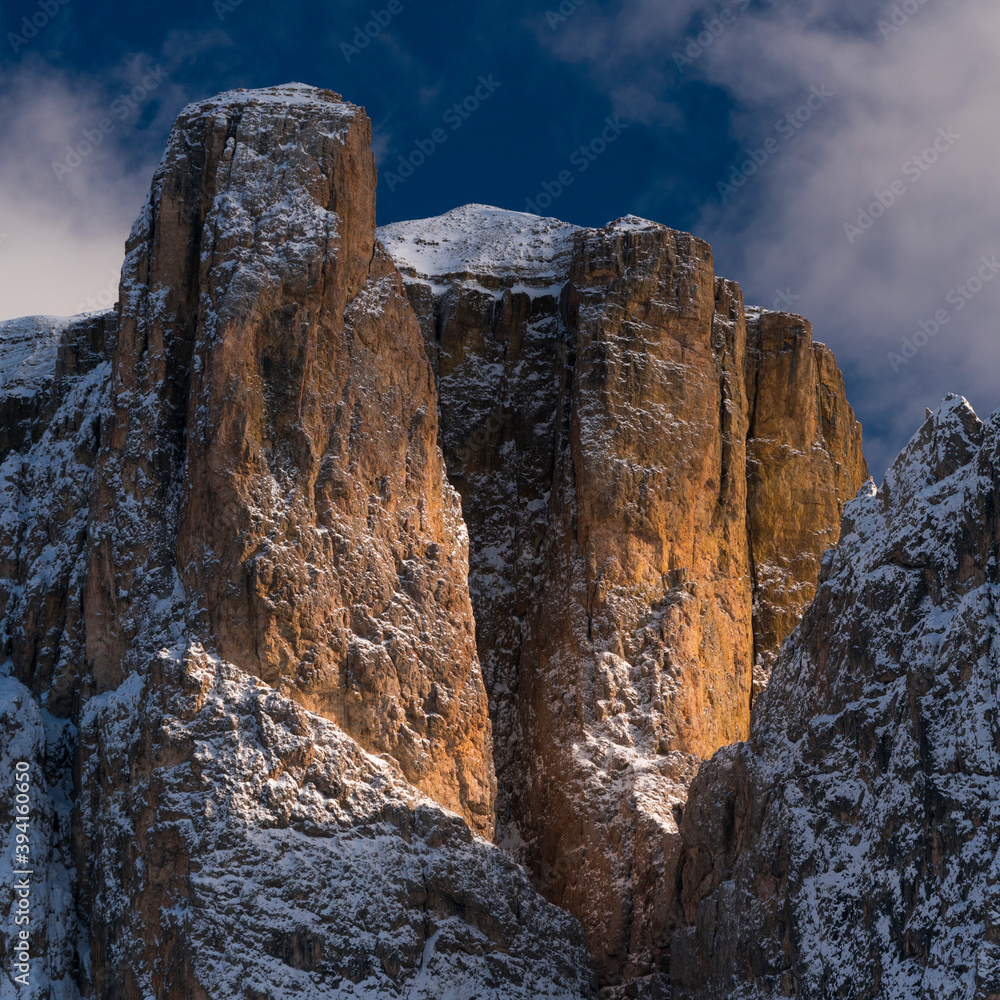 Sella Towers, Sella Pass, Dolomites, Unesco World Heritage Site, Italy ...