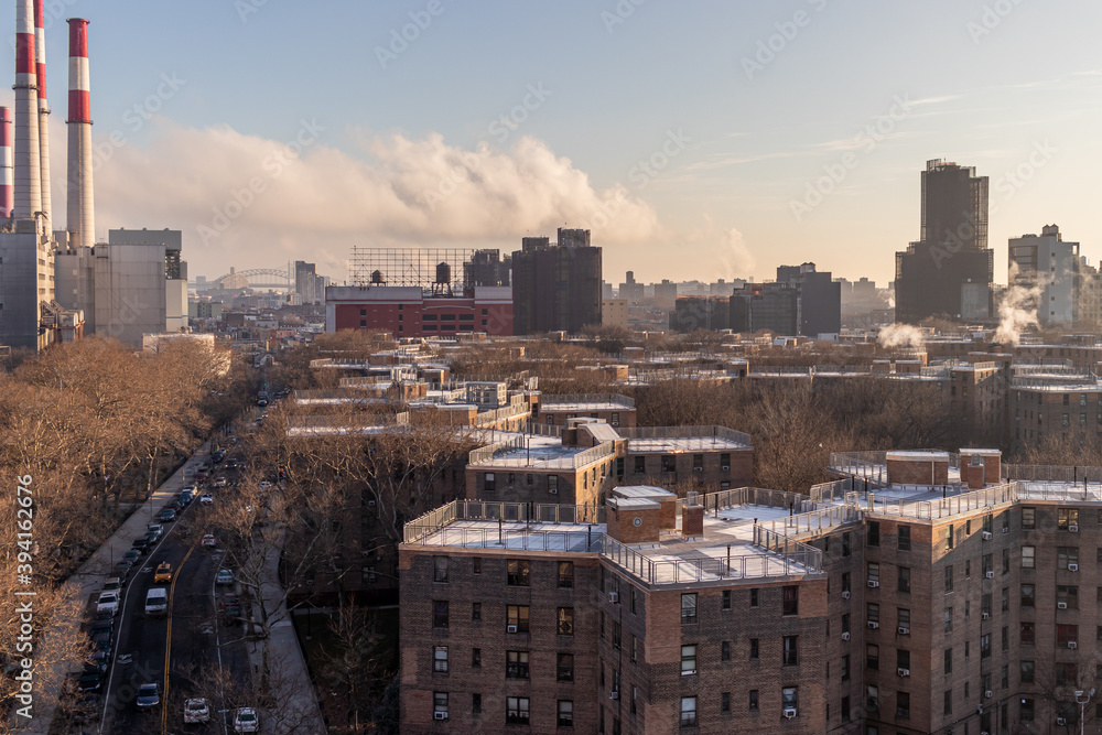 Poster Apartment buildings and roof tops in New York city – Wall Art ...