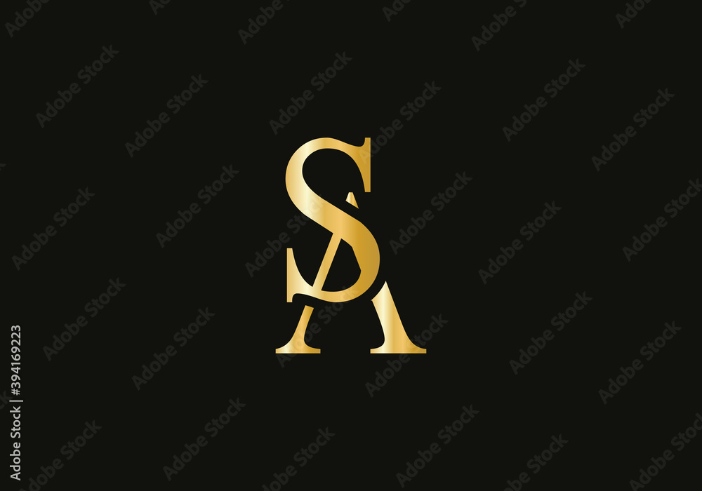 SA logo design. Creative and Minimalist Letter SA Logo Design with ...