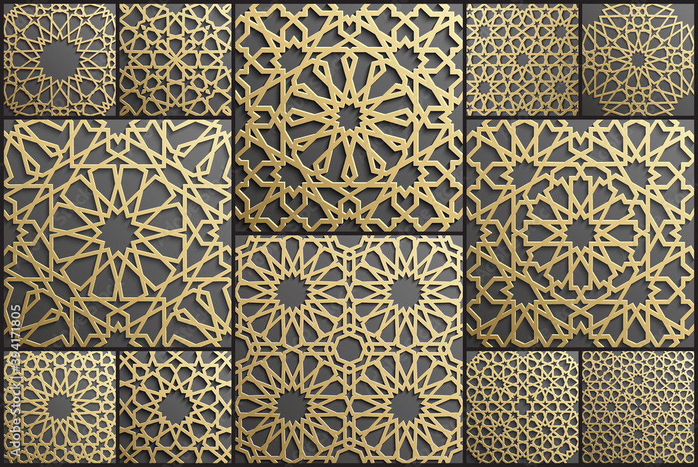 Islamic Architecture Patterns Vector