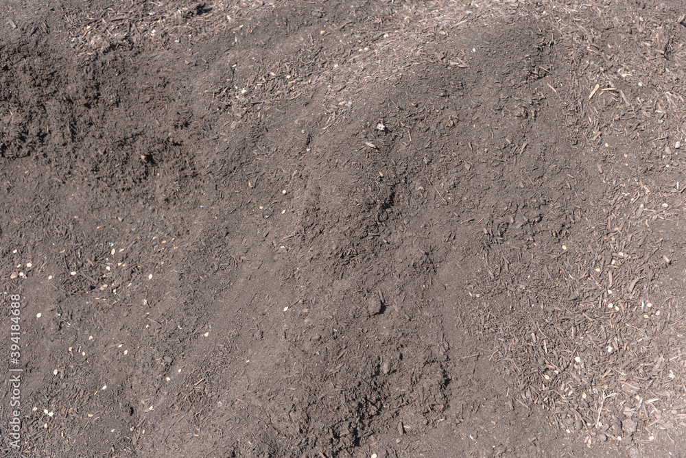 Full background heap of compost and plating mix blended at garden ...