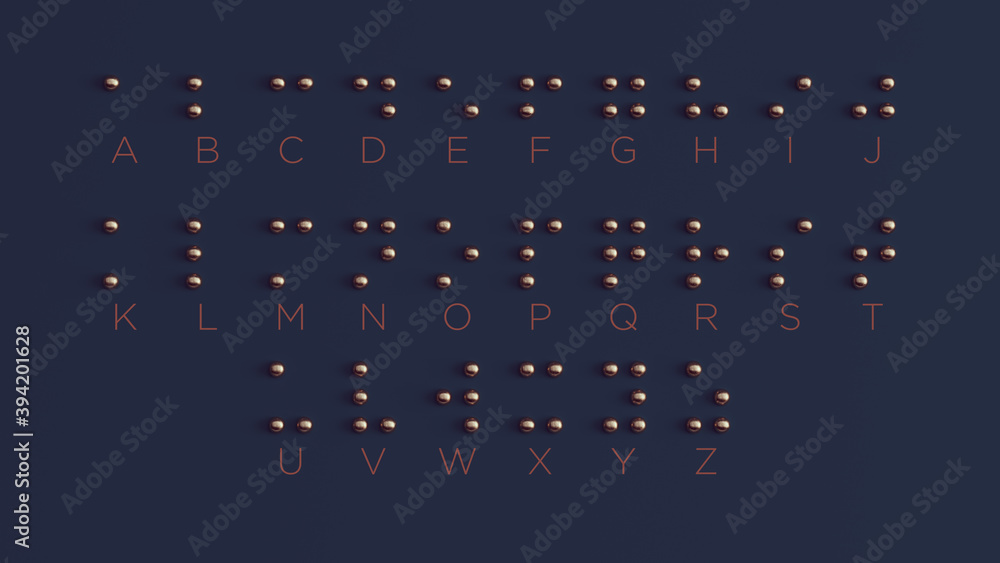 Braille Visually Impaired Writing System Symbol Formed out of Bronze ...