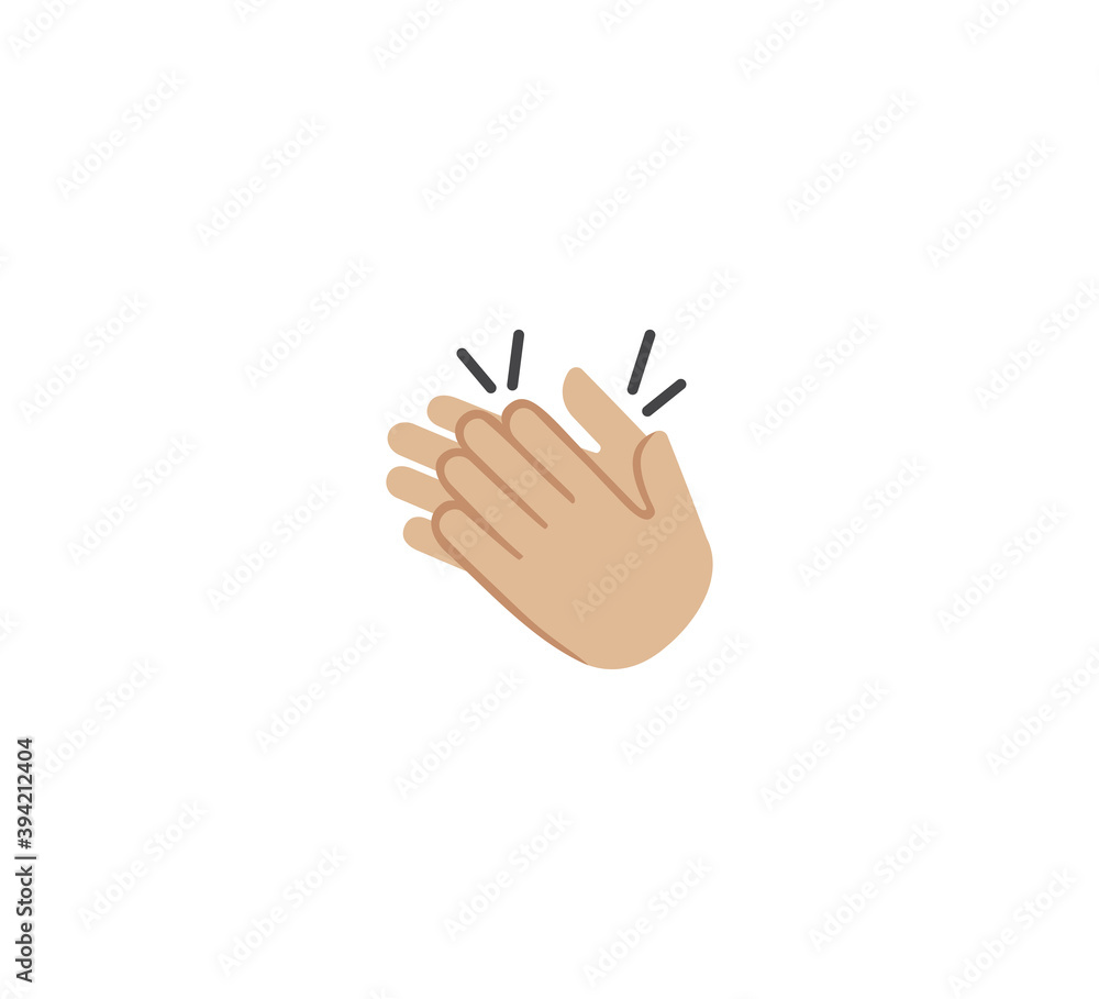 Clapping hands emoji gesture vector isolated icon illustration ...