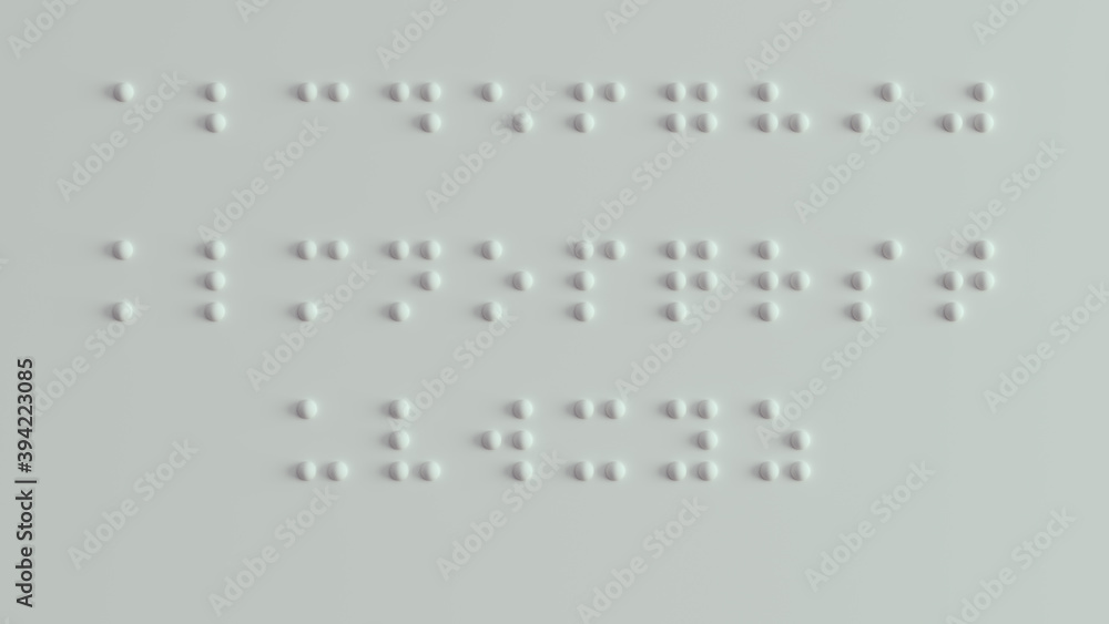 Braille Visually Impaired Writing System Symbol Formed out of White ...
