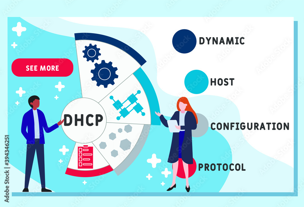 Vector Website Design Template Dhcp Dynamic Host Configuration