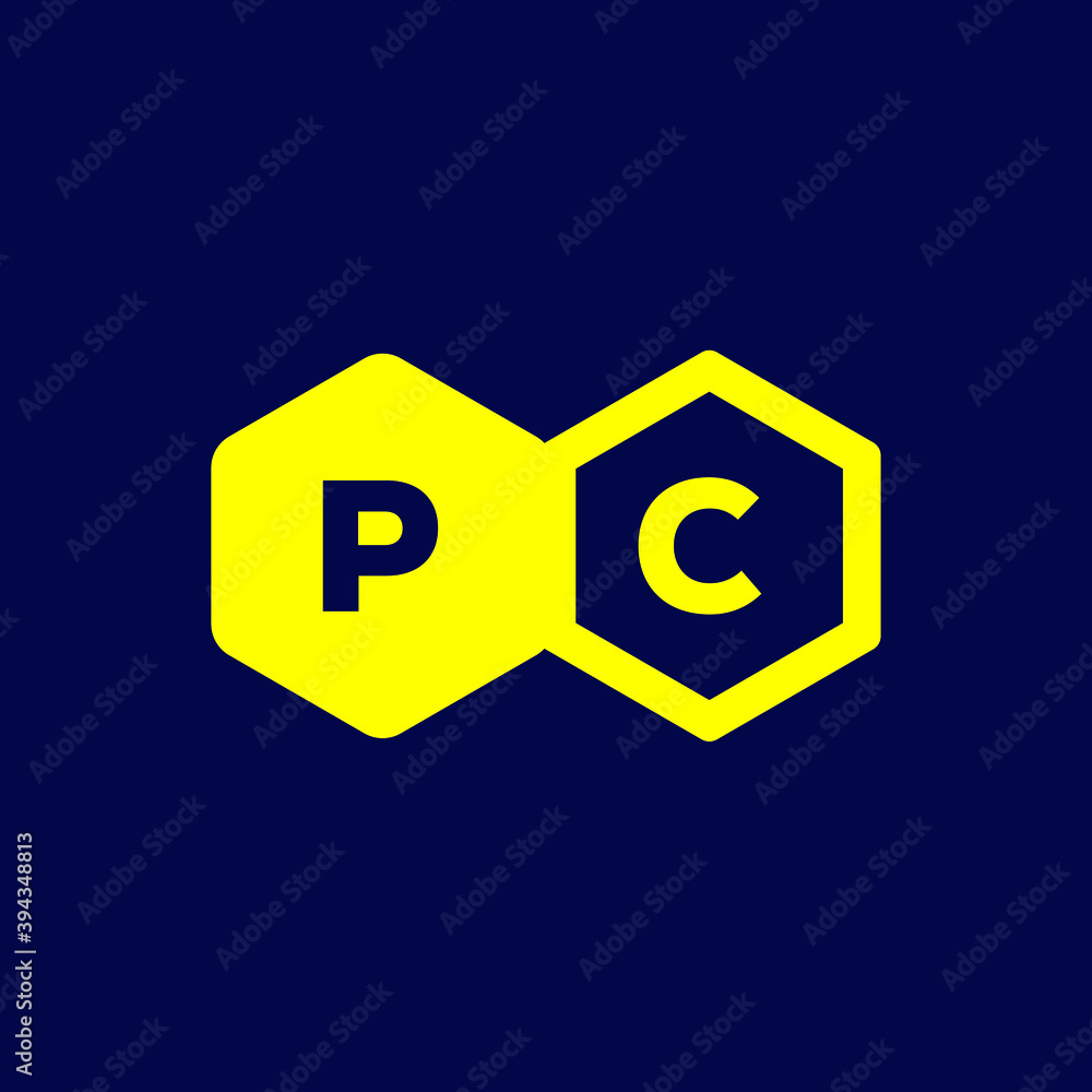 PC Letter Initial Logo and Icon for Business Branding and Website ...