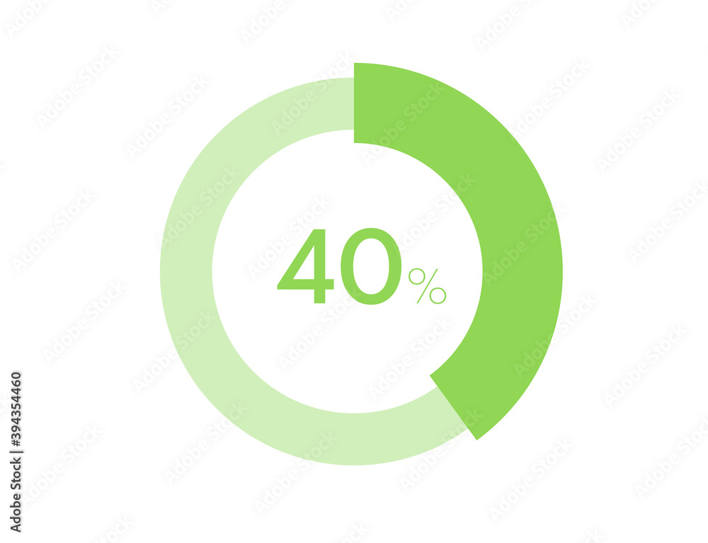 40% circle diagrams Infographics vector, 40 Percentage ready to use for ...