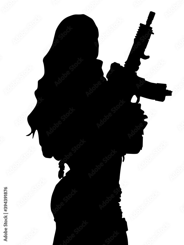 Female Army Silhouette