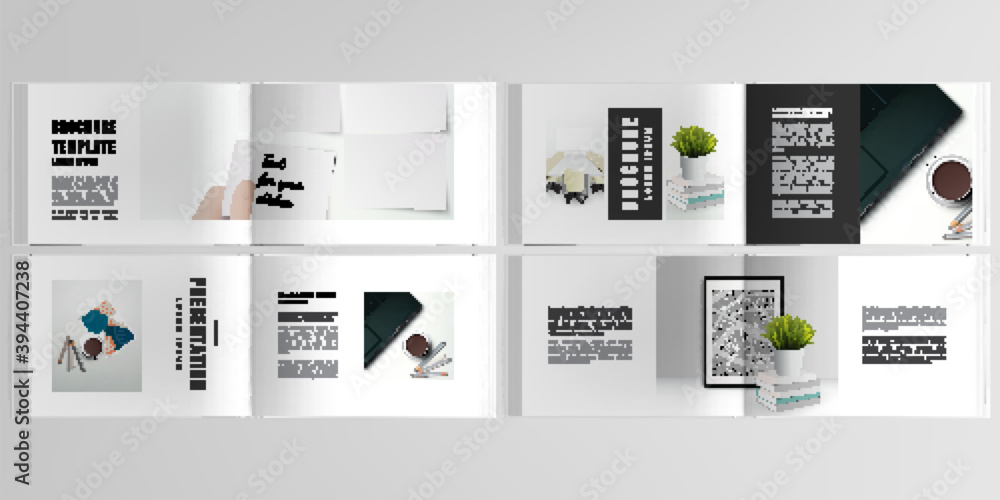 Vector layouts of horizontal presentation design templates for ...