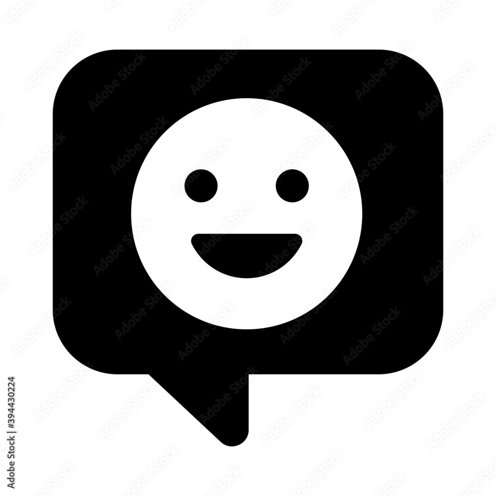 Emoticon message vector, facial expression concept Stock Vector | Adobe ...