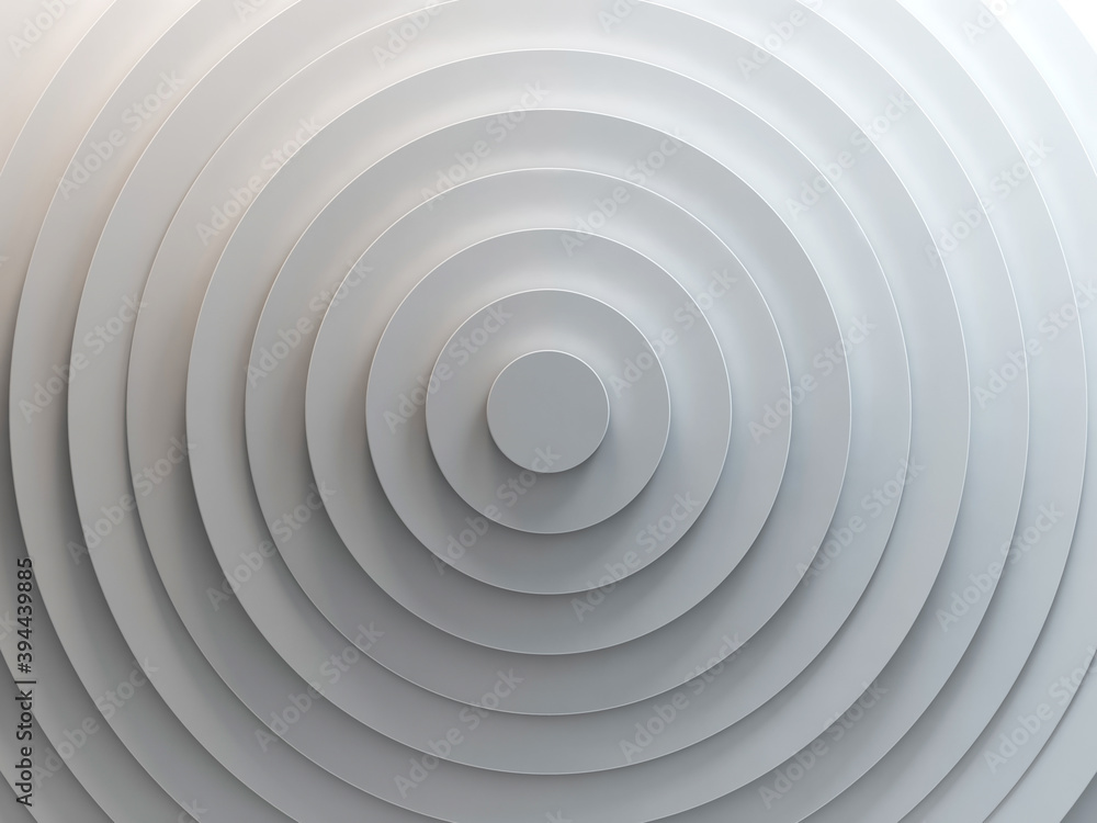Concentric circles target installation, front view. 3d Stock ...