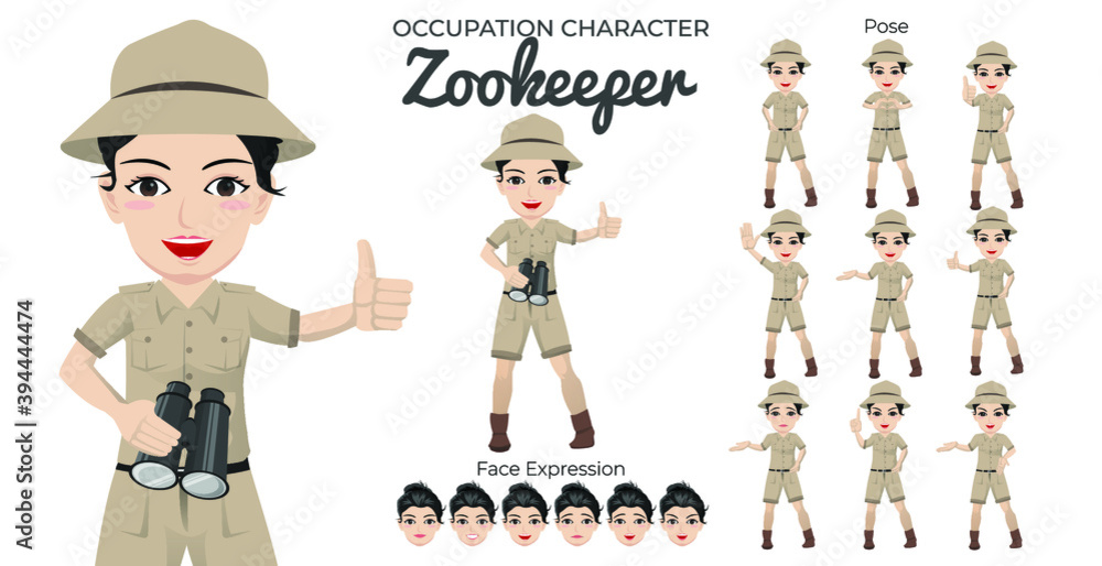 Female Zookeeper Cartoon