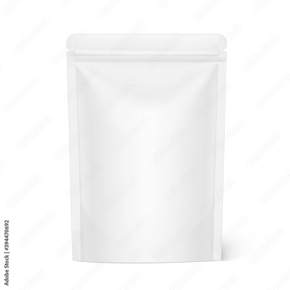 Food pouch bags isolated on white background. Vector illustration ...