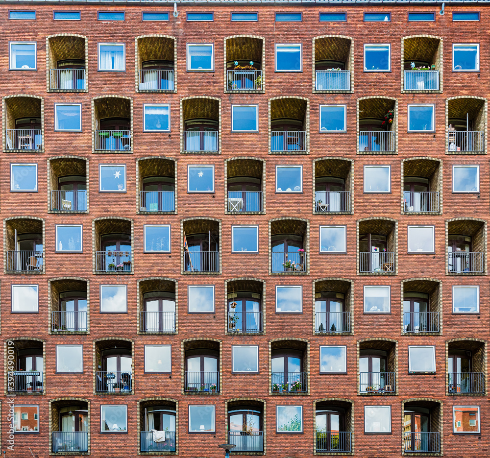 Copenhagen, Denmark: windows of Dronningegården estate built between ...