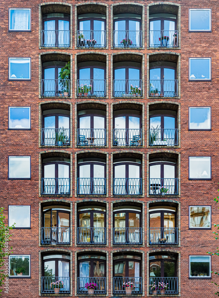 Copenhagen, Denmark: windows of Dronningegården estate built between ...