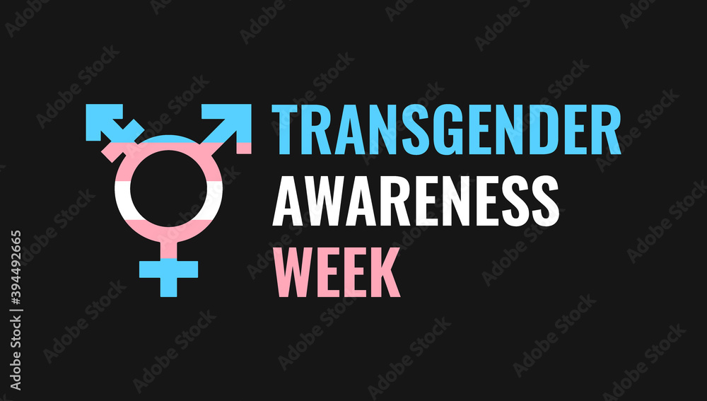Transgender Awareness Week 2020 Logo Banner with Trans Transgender ...