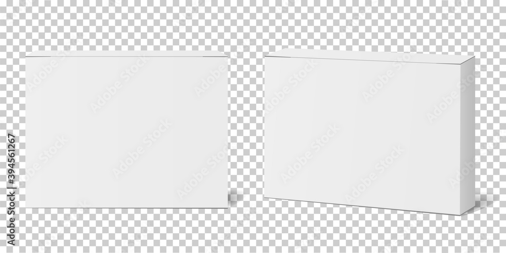 White box mockup set for design of packaging of medicines, cosmetics ...