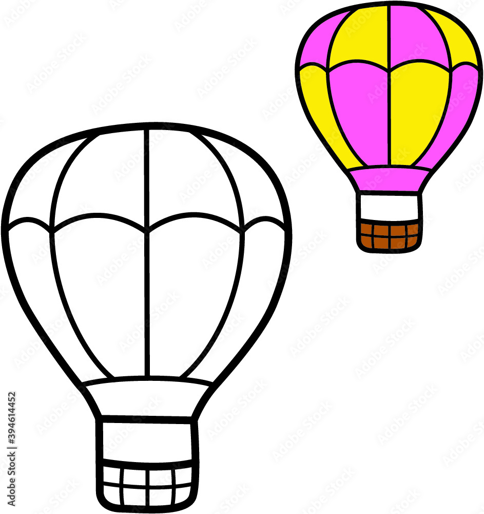 Vector illustration of educational kids coloring page of cartoon hot ...