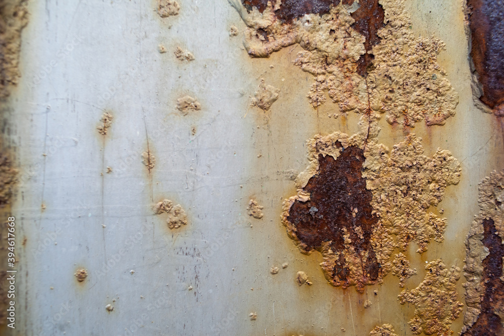 Grunge wall background with sags of rust. texture of rusty iron ...