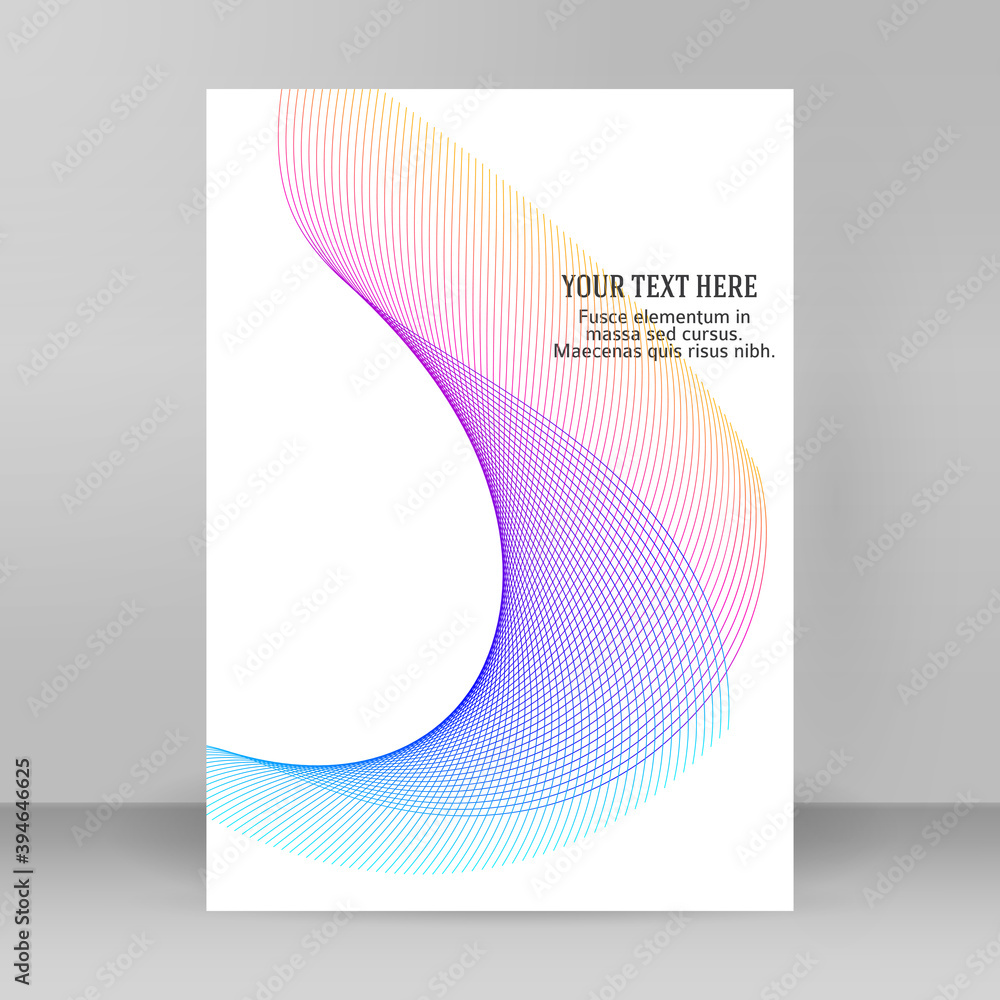 Design elements presentation template. Blank rectangular format A4 page ...