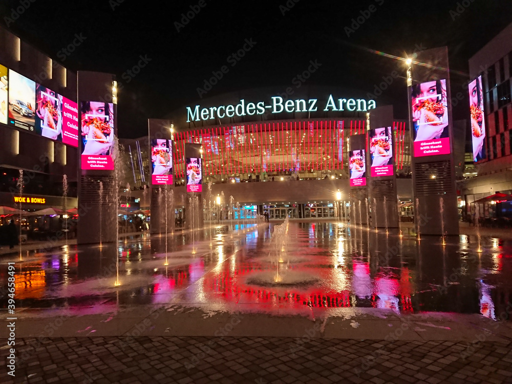 Berlin, Germany - March 29, 2019: Building exterior of Mercedes-Benz ...