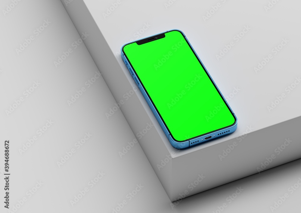 Iphone 12 Pro max 3d render realistic mock up on white backgound with ...