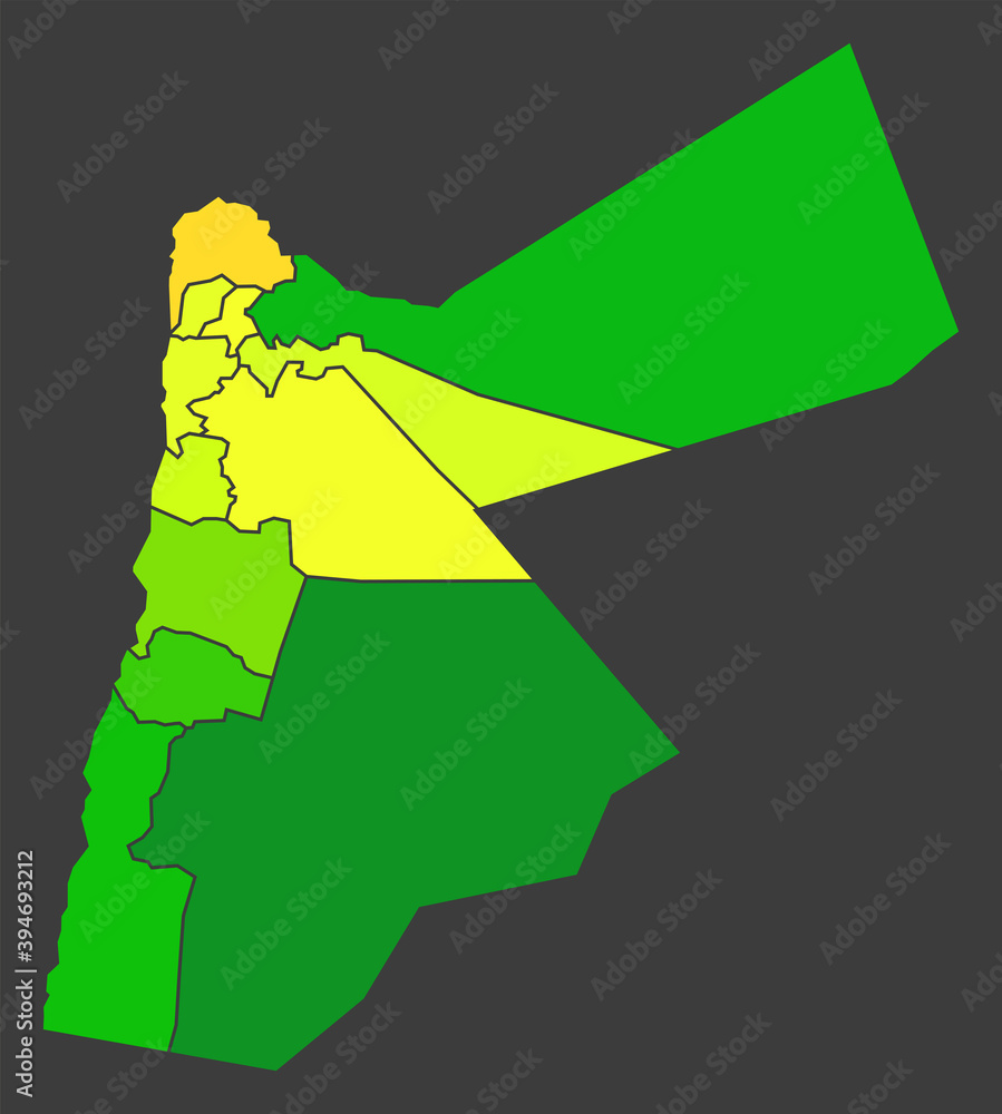 Jordan population heat map as color density illustration Stock ...