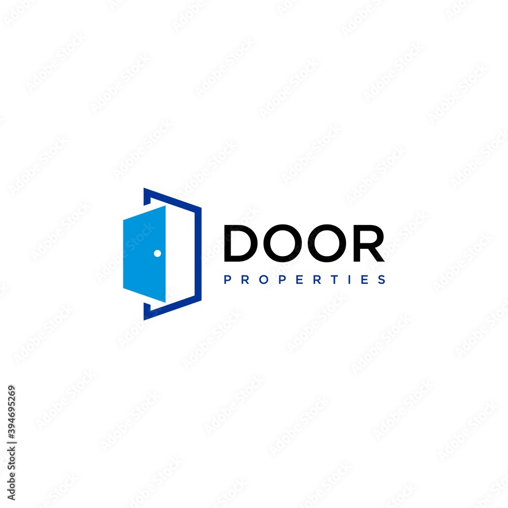 Modern Door Home Property Interiors Logo Design vector Stock Vector ...