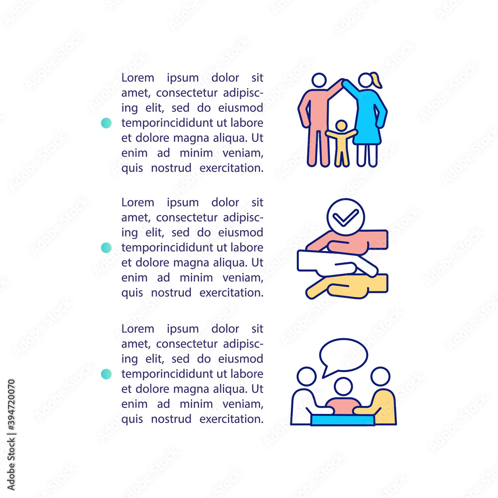 Family support of sad patient concept icon with text. Helping people ...