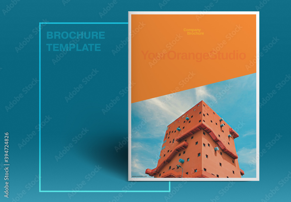 Orange Brochure Layout Stock Template | Adobe Stock